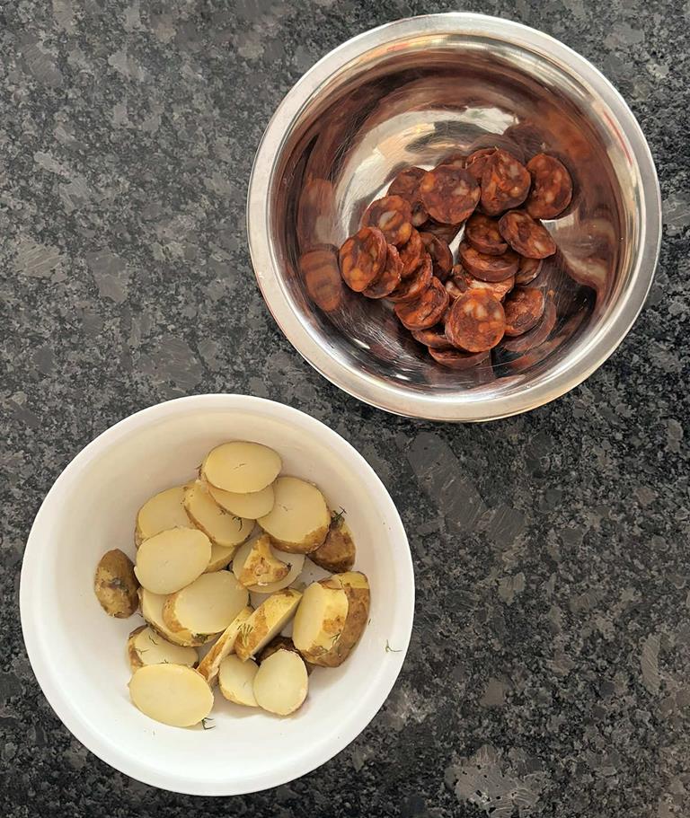 Crispy Chorizo Potatoes Recipe Cuisine Fiend